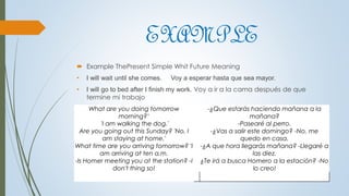 Present Simple With Future Meaning | PPTX