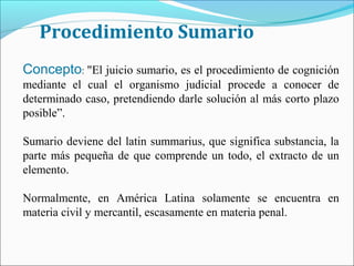 Presentacion Procedimiento Sumario Unidad 3 Curso Virtual CNJ | PPS