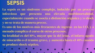Sepsis y shock séptico en el adulto en estado crítico | PPTX
