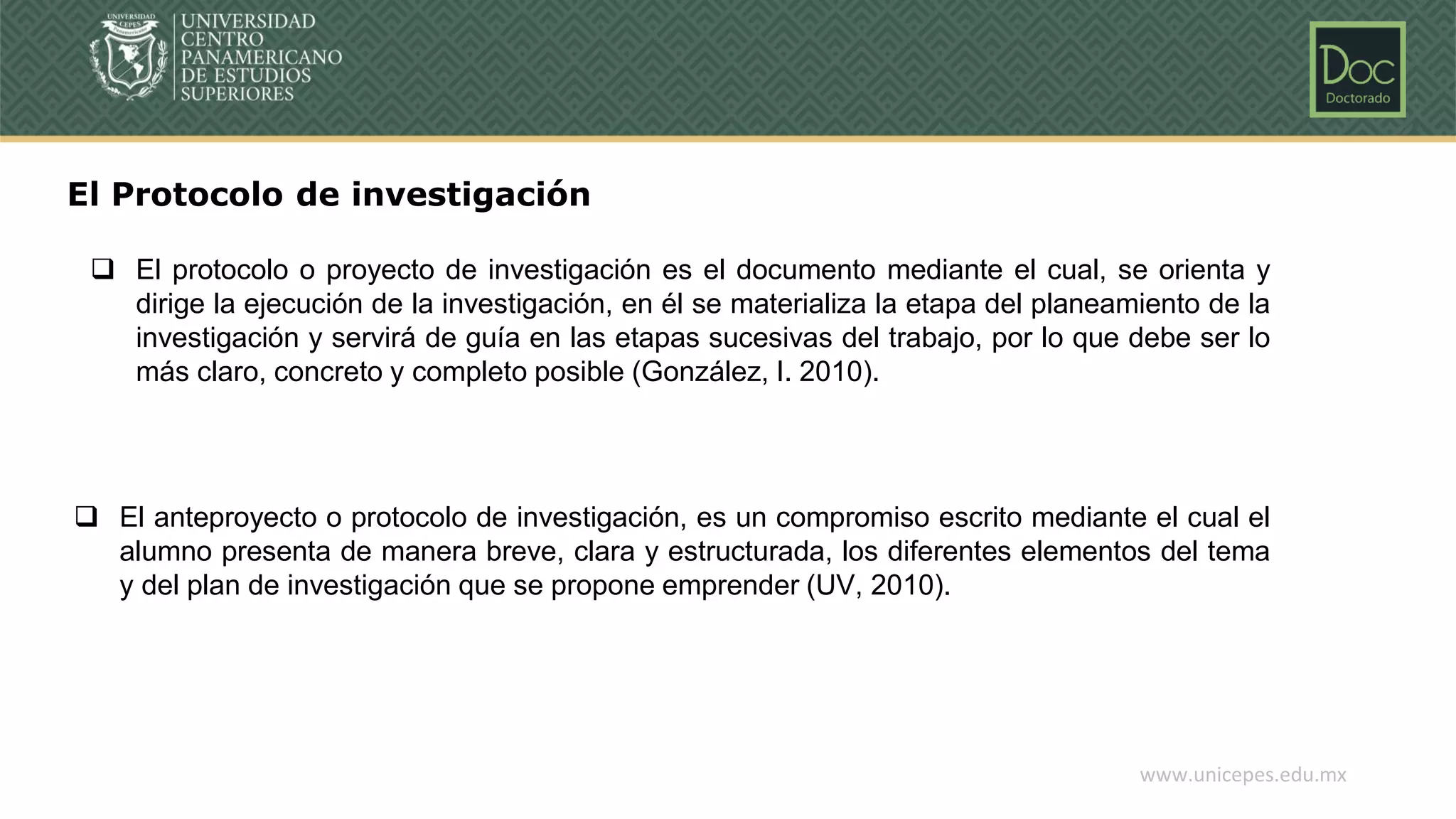Elementos del protocolo de investigación | PDF
