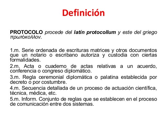 Definicin De Protocolo Qu Es Significado Y Concepto