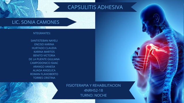 Presentación Capsulitis Adhesiva - Hombro Congelado | PPT