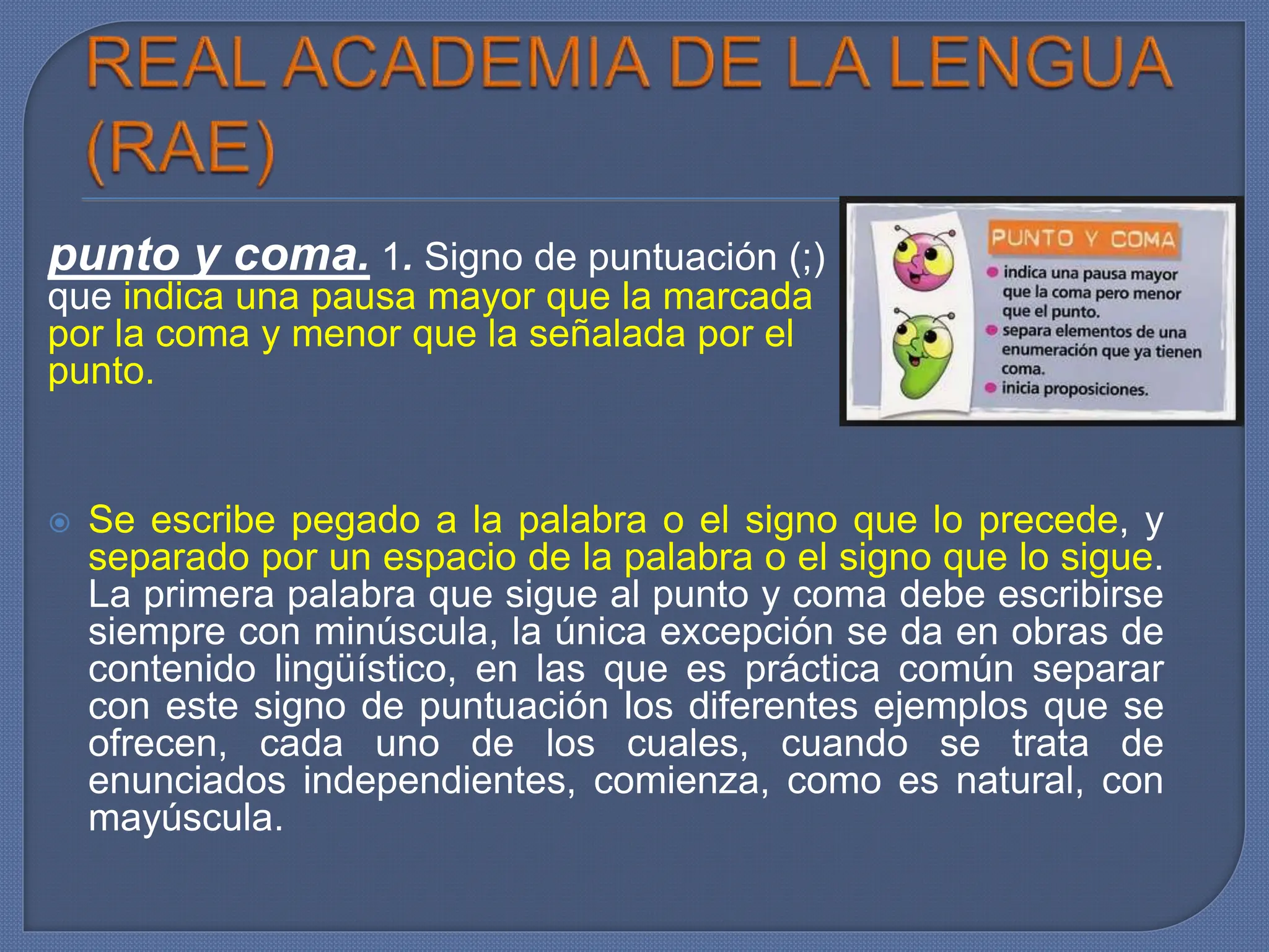 Presentación punto y coma; uso práctico | PPT
