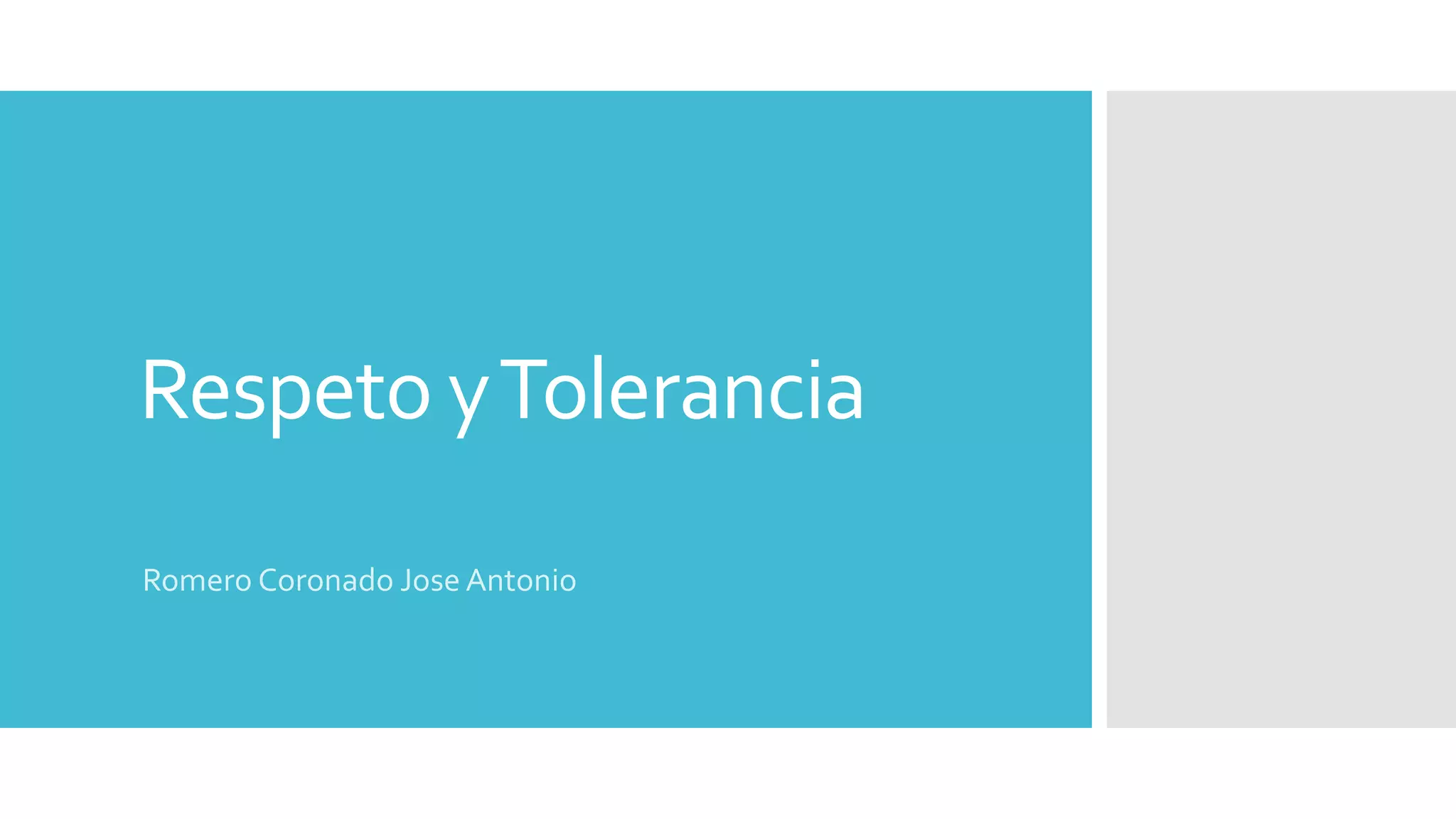 Presentacion respeto y tolerancia etica, valores y responsabilidad ...