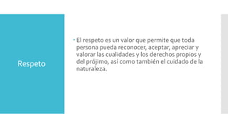 Presentacion respeto y tolerancia etica, valores y responsabilidad ...