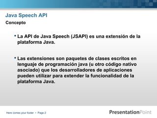 Java Speech API | PPT