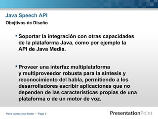 Java Speech API | PPT