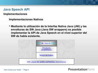 Java Speech API | PPT