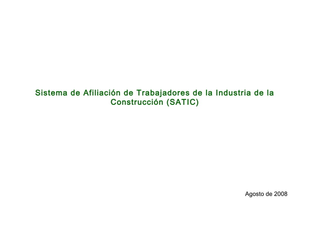 Presentacion satic imss | PPT