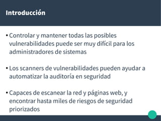 Scanners para detectar vulnerabilidades | PDF