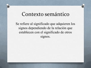 SIGNIFICADO Y CONTEXTO | PPTX