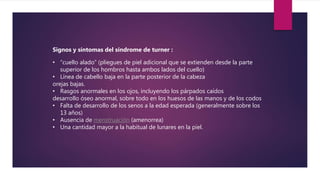 sindrome de turner (Relacion entre genetica y comportamiento) | PPTX