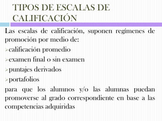 Sistema de calificación y significado de notas | PPTX