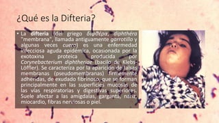 Presentacion sobre difteria para la web | PDF