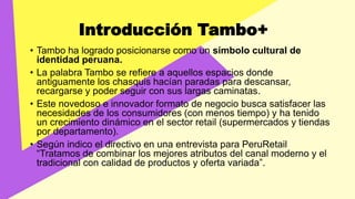 Tipos Merchandising aplicadas a la cadena de practi-tiendas Tambo+ | PPTX