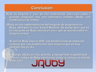 Java vs. Ruby | PPT