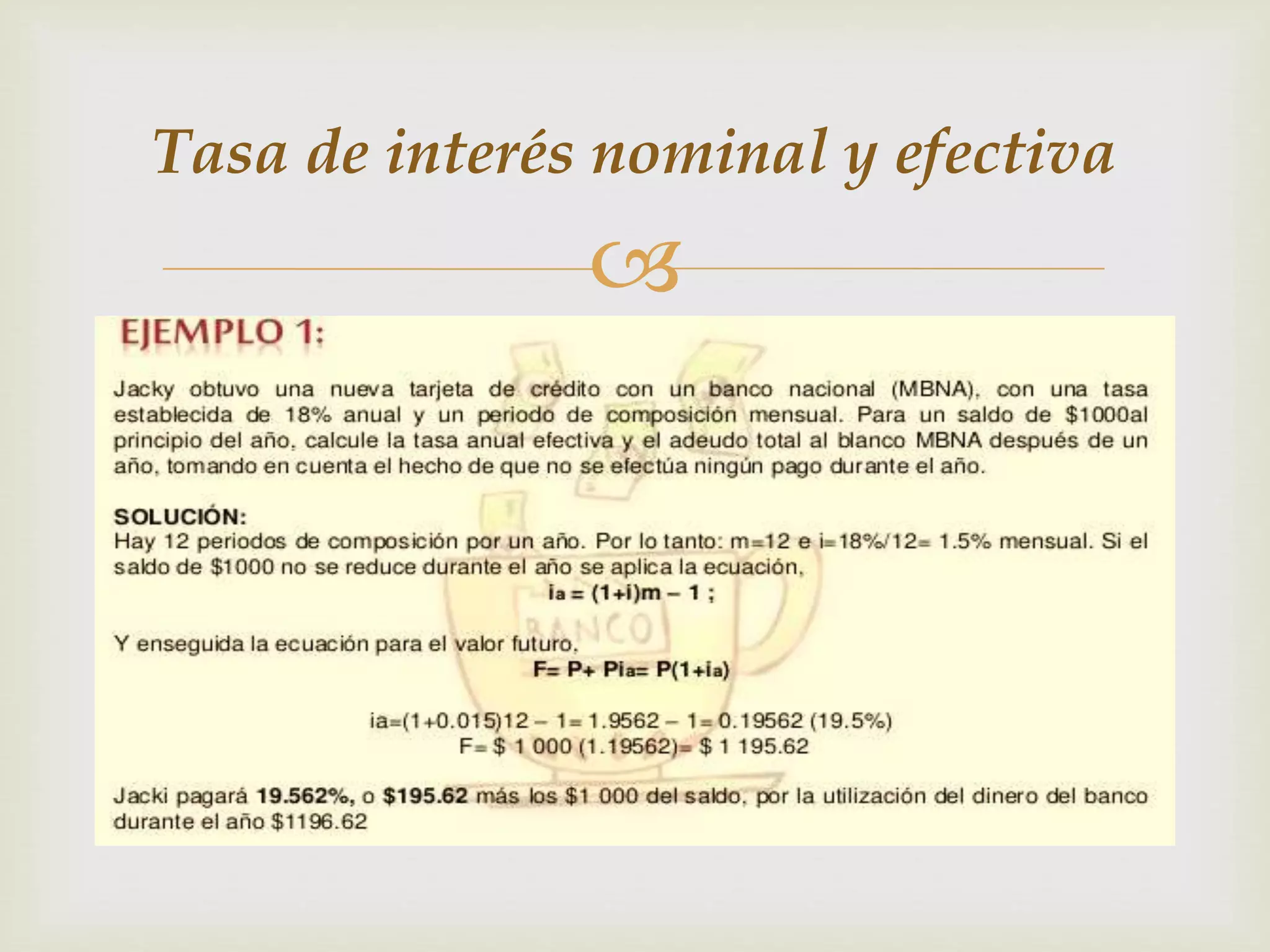 Presentacion tasa de interes nominal y efectiva | PPTX