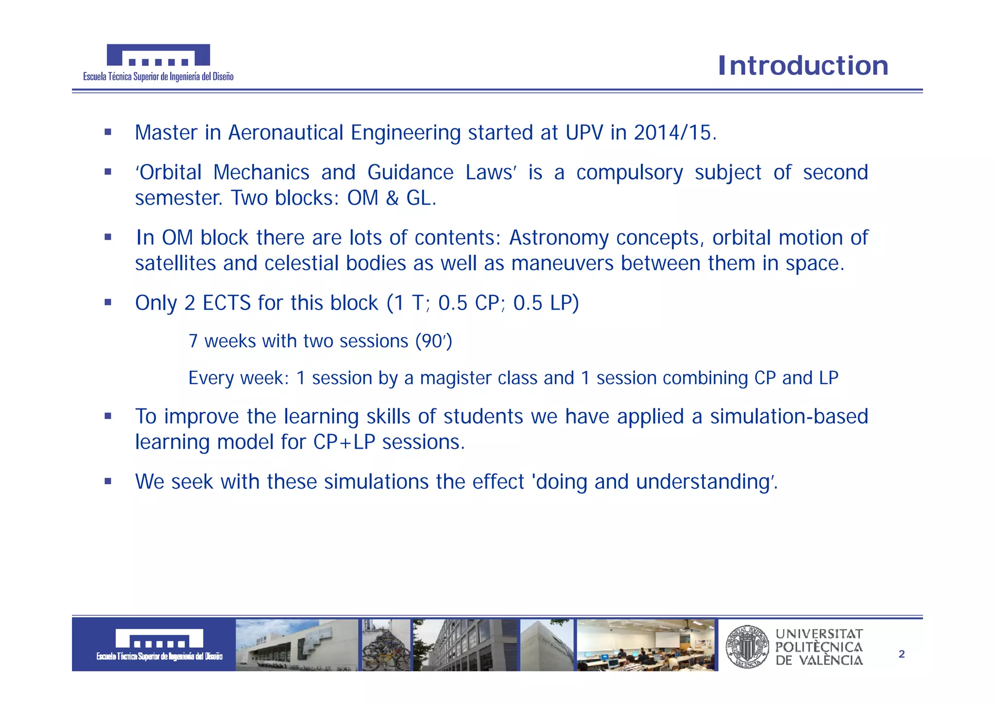 Orbital Mechanics via a Simulation-based learning | PDF