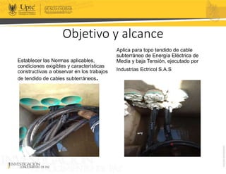 Presentacion tendido de cable subterraneo | PPTX