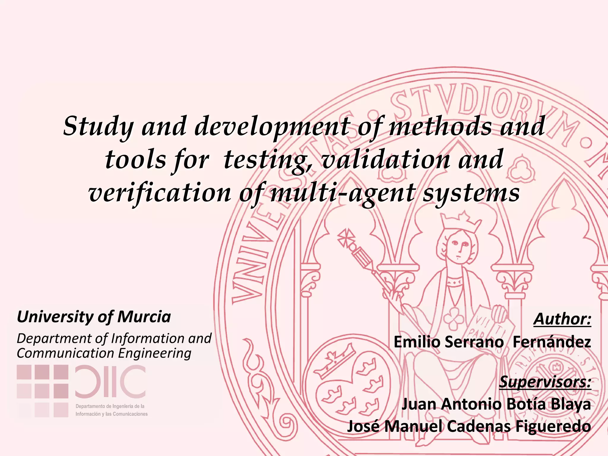 Study and development of methods and tools for testing, validation and ...
