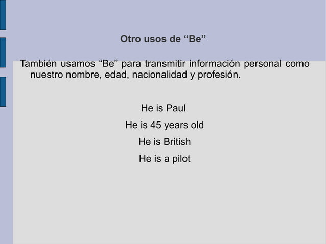 Presentacion verbo be | PPT