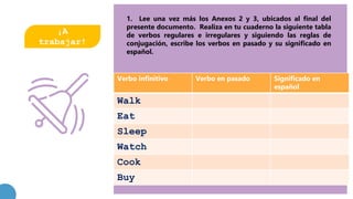 verbos irregulares y regulares diapositiva | PPT
