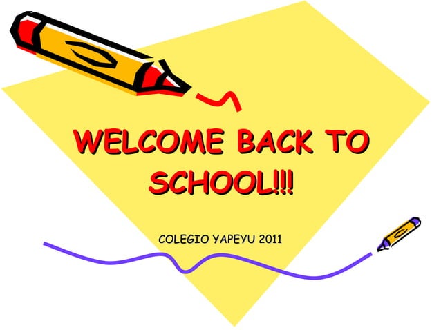 Welcome back to school... | PPT