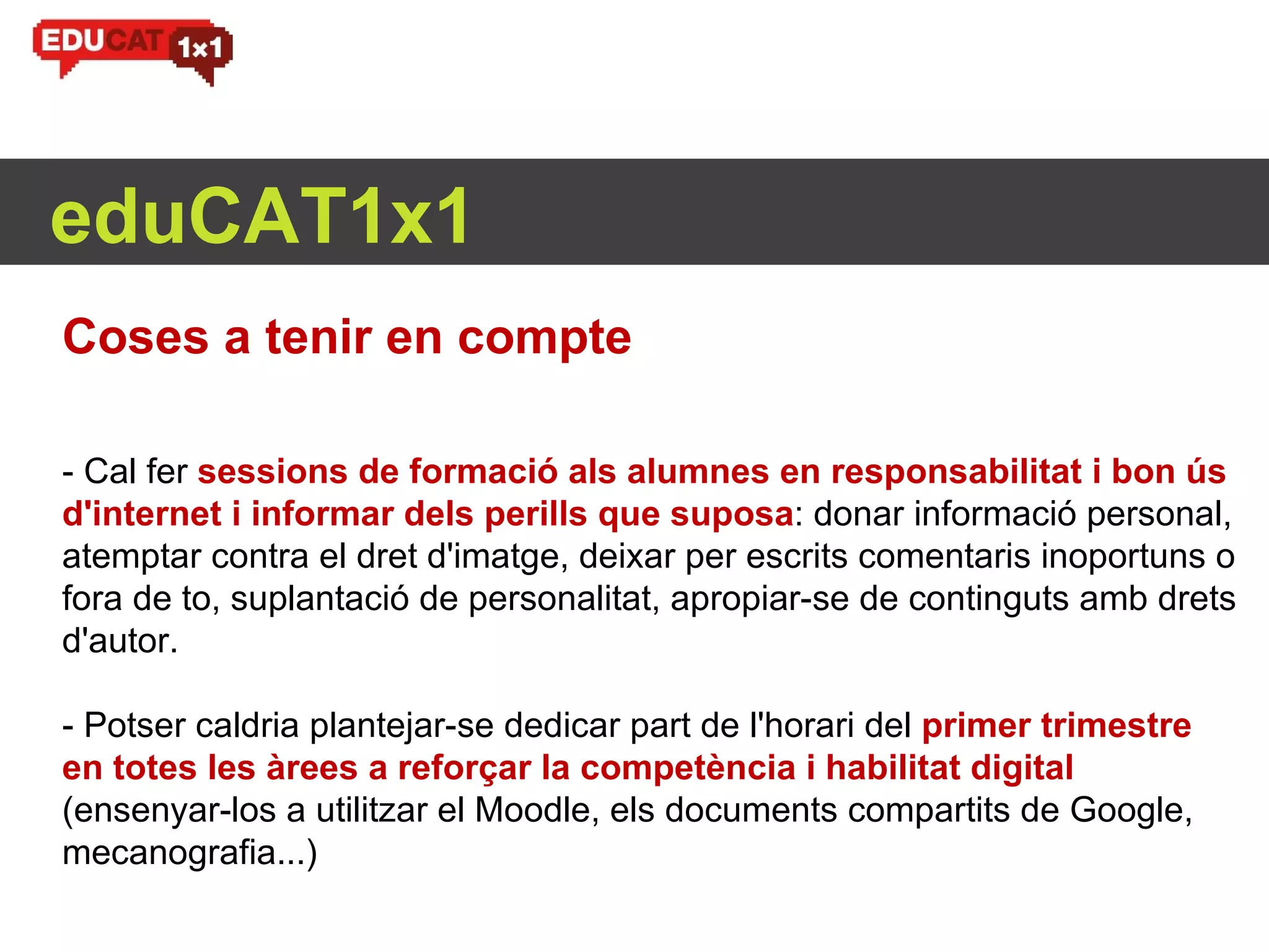 Presentacio power point projecte-1x1 | PPT