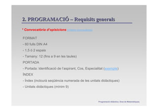 PROGRAMACIÓ GENERAL | PDF
