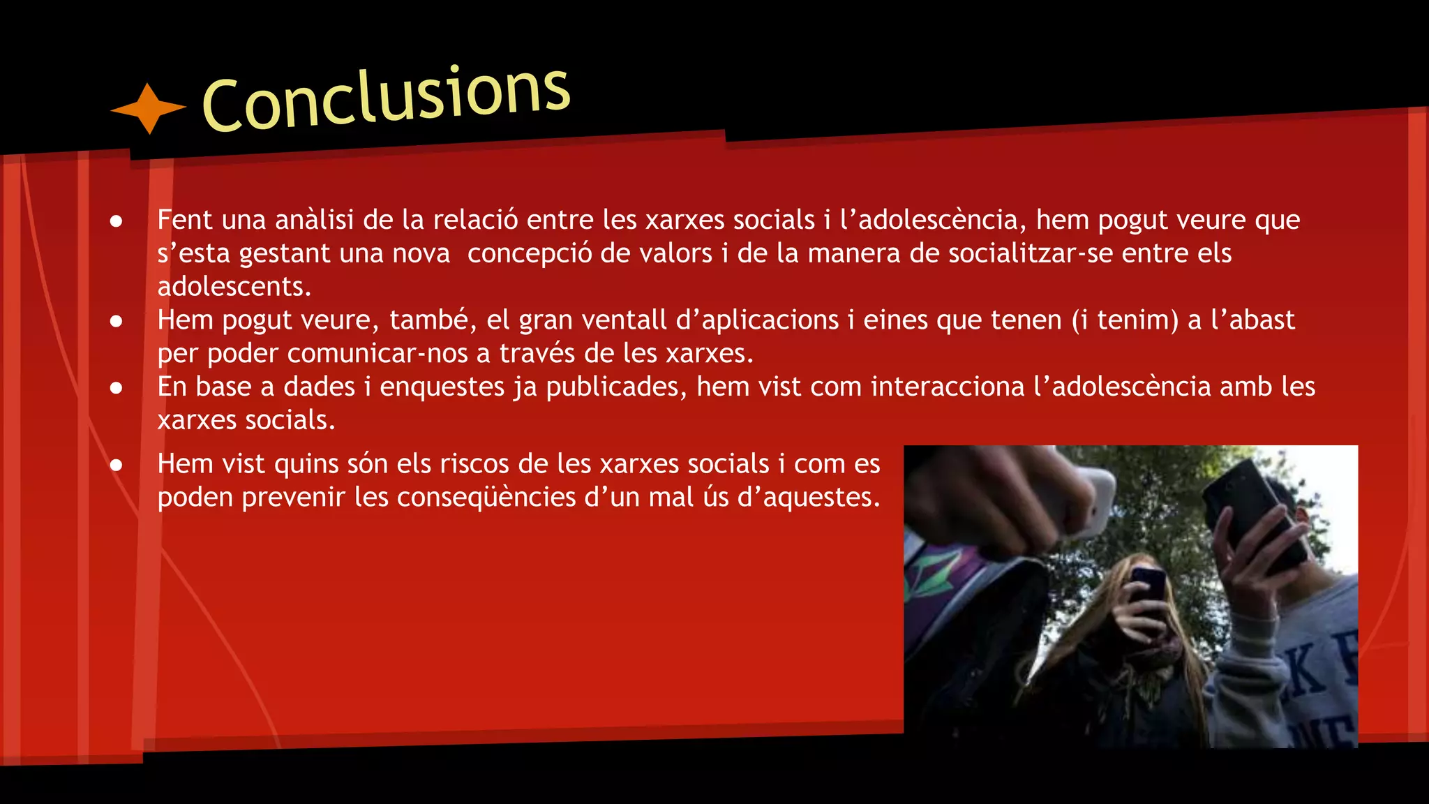 Presentació projecte" Xarxes socials i adolescència" | PPT