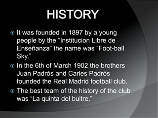 Presentació real madrid | PPTX