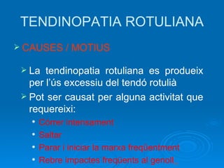 Presentació tendinopatia rotuliana | PPT