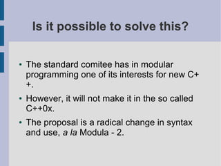Cp3-- A module support tool for C++ | PPT