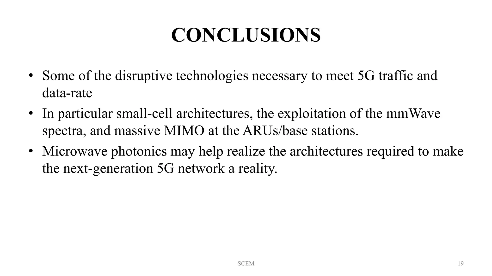 ROLE OF MICROWAVE PHOTONICS IN REALIZING 5G NETWORKS | PPTX