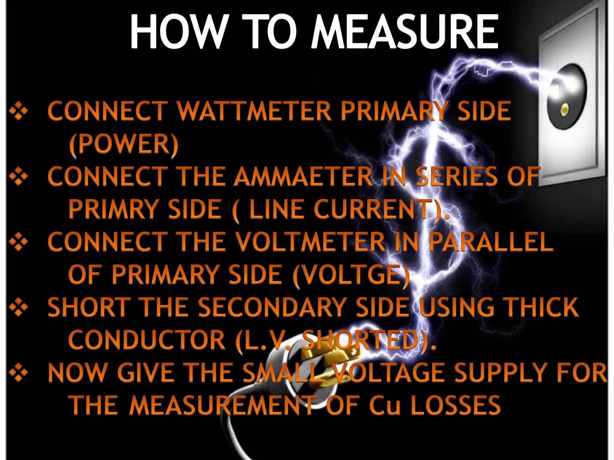 Open circuit and Short circuit Test Presentaion | PPTX