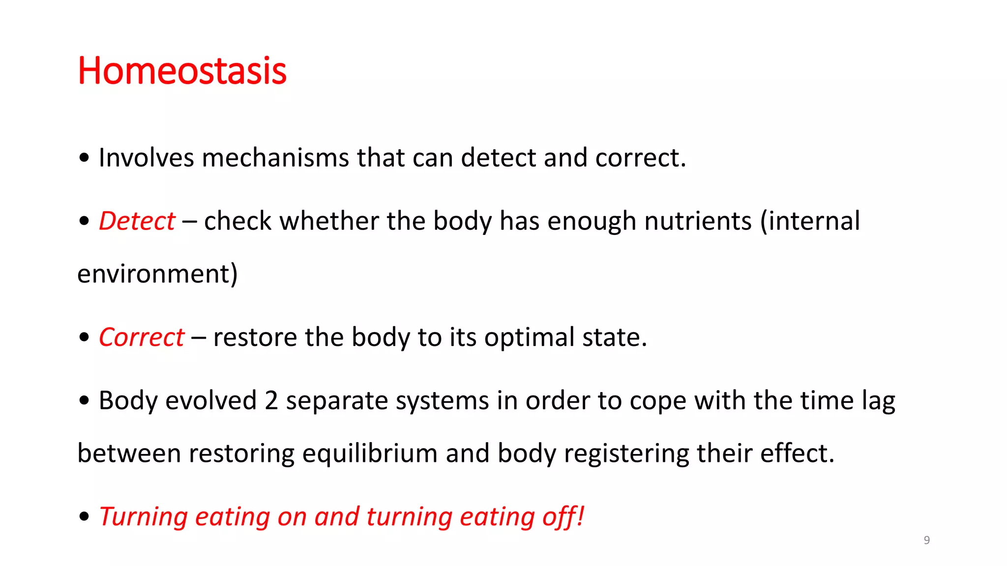 Neural mechanism of food and water intake | PPTX