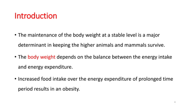 Neural mechanism of food and water intake | PPTX