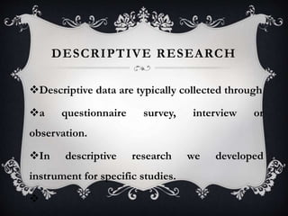A Presentation on Types of Quantitative Research | PPTX