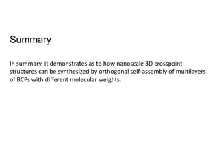 Presentation- BCP self assembly meshes | PPTX