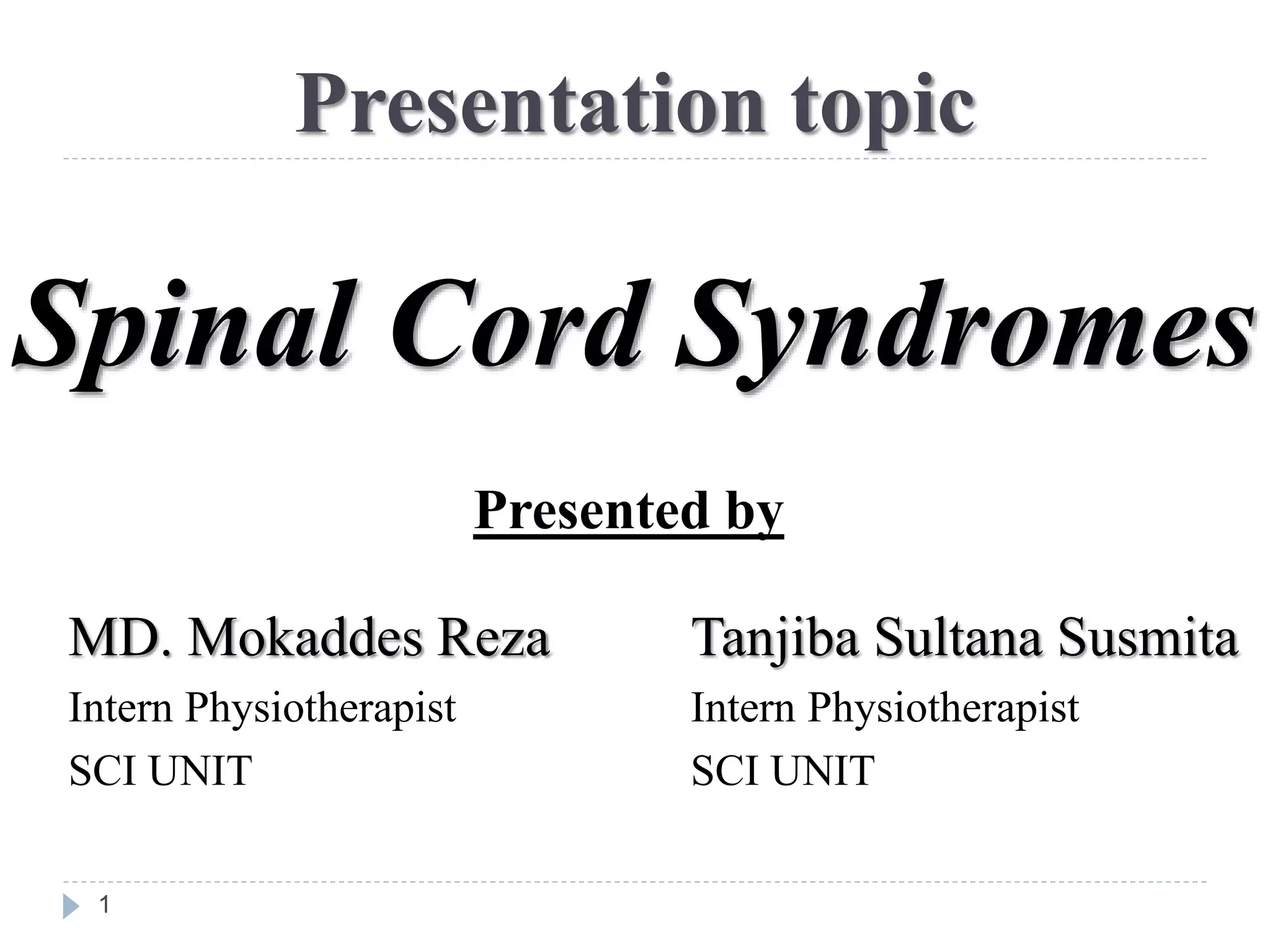 Presentaion - SCI Syndrome.pptx