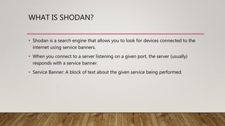 SHODAN search Engine | PPT