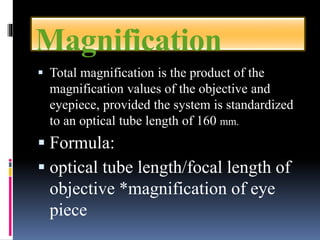 magnification and illumination of microscopes | PPTX