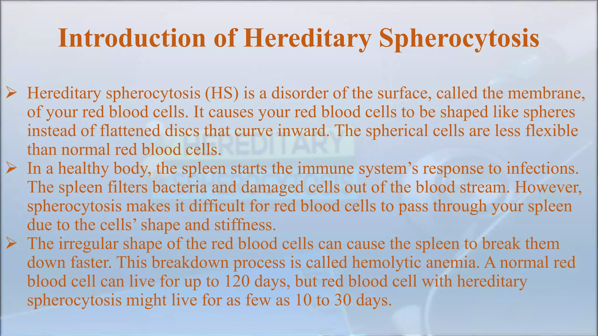 Disorder hereditary spherocytosis | PPTX