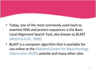 BLAST(Basic Local Alignment Tool) | PPT | Databases | Computer Software and Applications