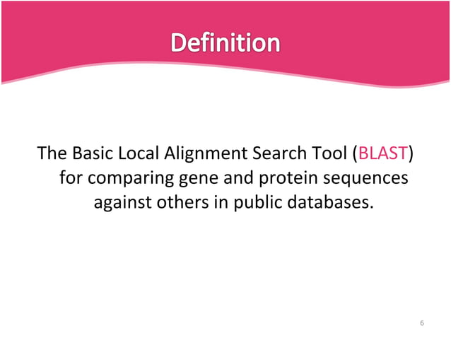 BLAST(Basic Local Alignment Tool) | PPT | Databases | Computer Software and Applications