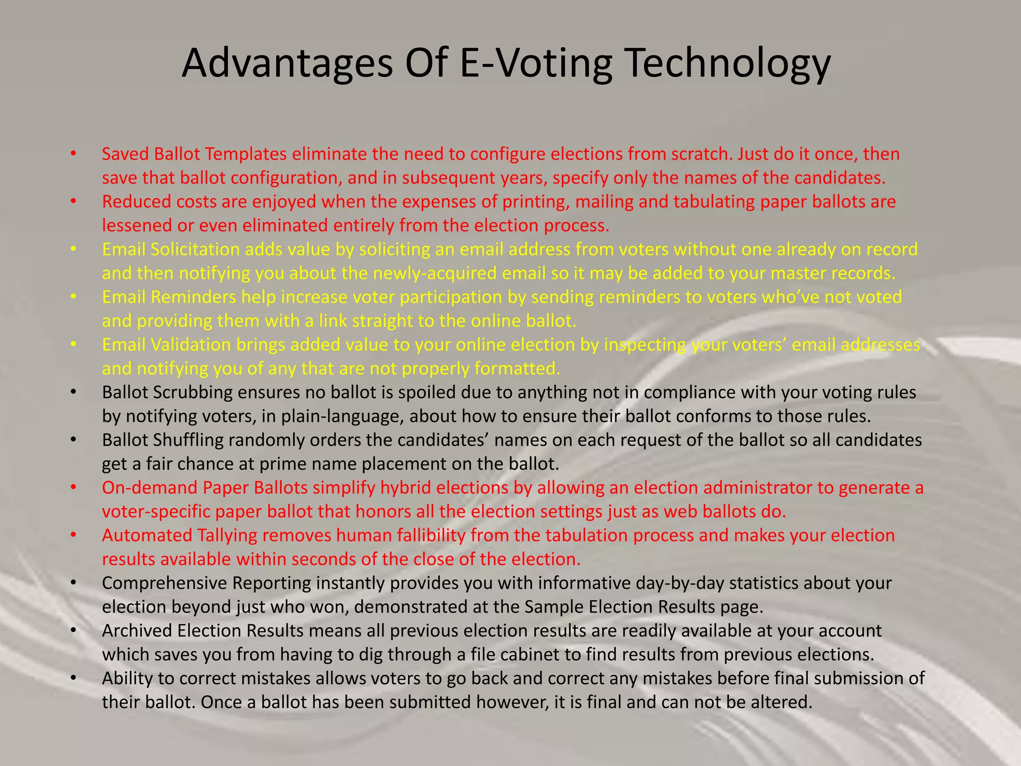 E-Voting Technology | PPTX