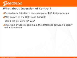 Inversion of Control and Dependency Injection | PPT | Programming Languages | Computing
