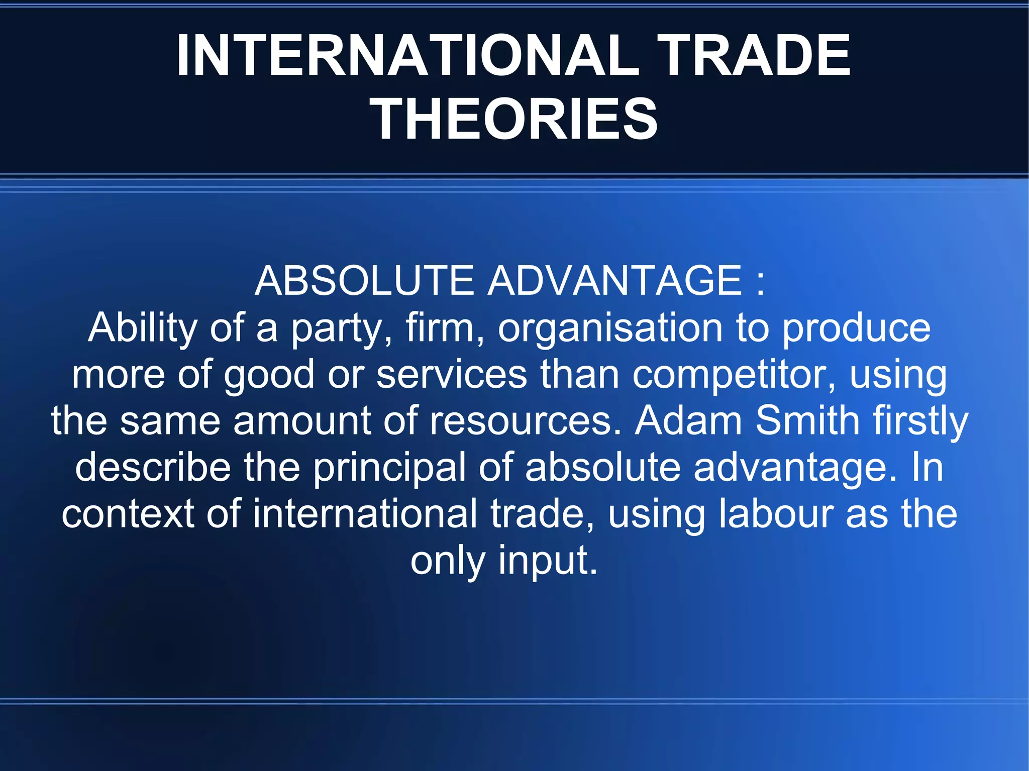 international trade environment | ODP