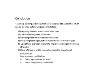 Assessment, measurement and Evaluation .pptx