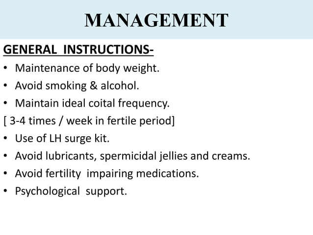 INFERTILITY & IT'S MANAGEMENT | PPTX | Infertility | Reproductive Health